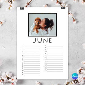 Editable Photo Perpetual Calendar Use for 2025 | Easy Drag and Drop ...