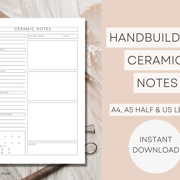 Slab Pottery Template Printable - Etsy