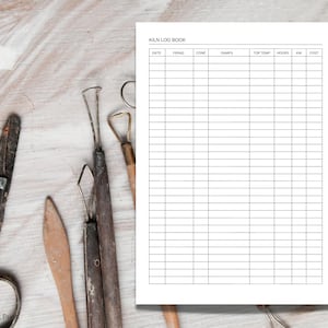 Printable Kiln Log, Pottery Sketchbook, Digital Pottery Planner, Craft ...