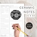 Pottery Journal, Pottery Planner Template, Ceramic Notes, Pottery Log ...