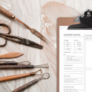 Pottery Journal, Ceramic Notes A4 & US Letter, Tools for Potters ...
