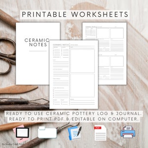 Pottery Journal, Pottery Planner Template, Ceramic Notes, Pottery Log ...