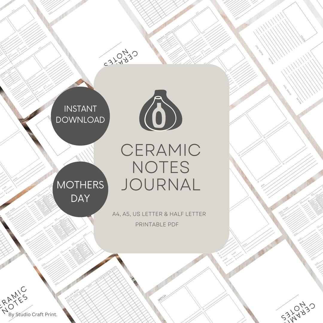 Pottery Journal, Pottery Mothers Day Gifts, Pottery Maker, Gift for ...