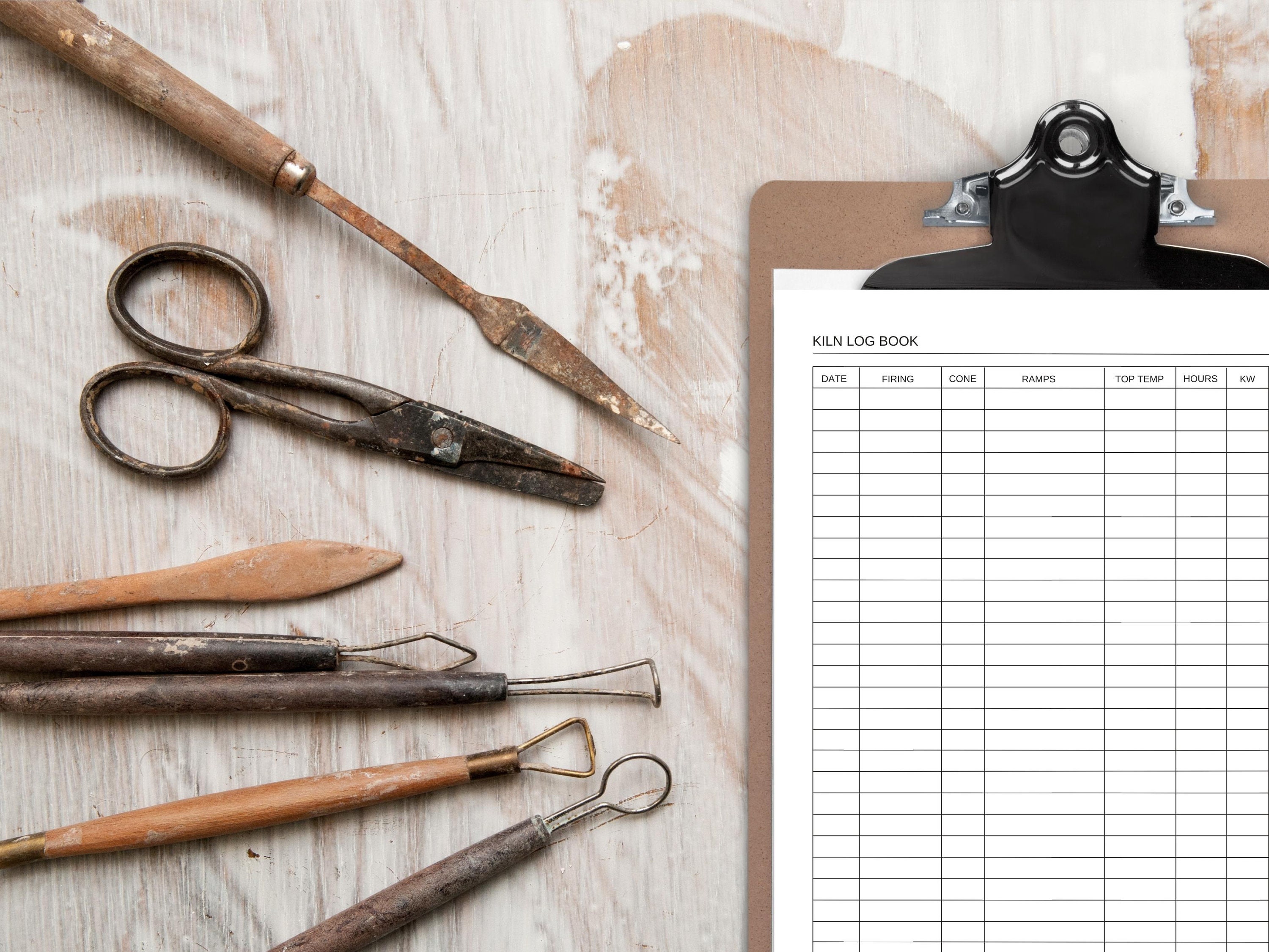 Printable Kiln Log, Pottery Sketchbook, Digital Pottery Planner, Craft ...