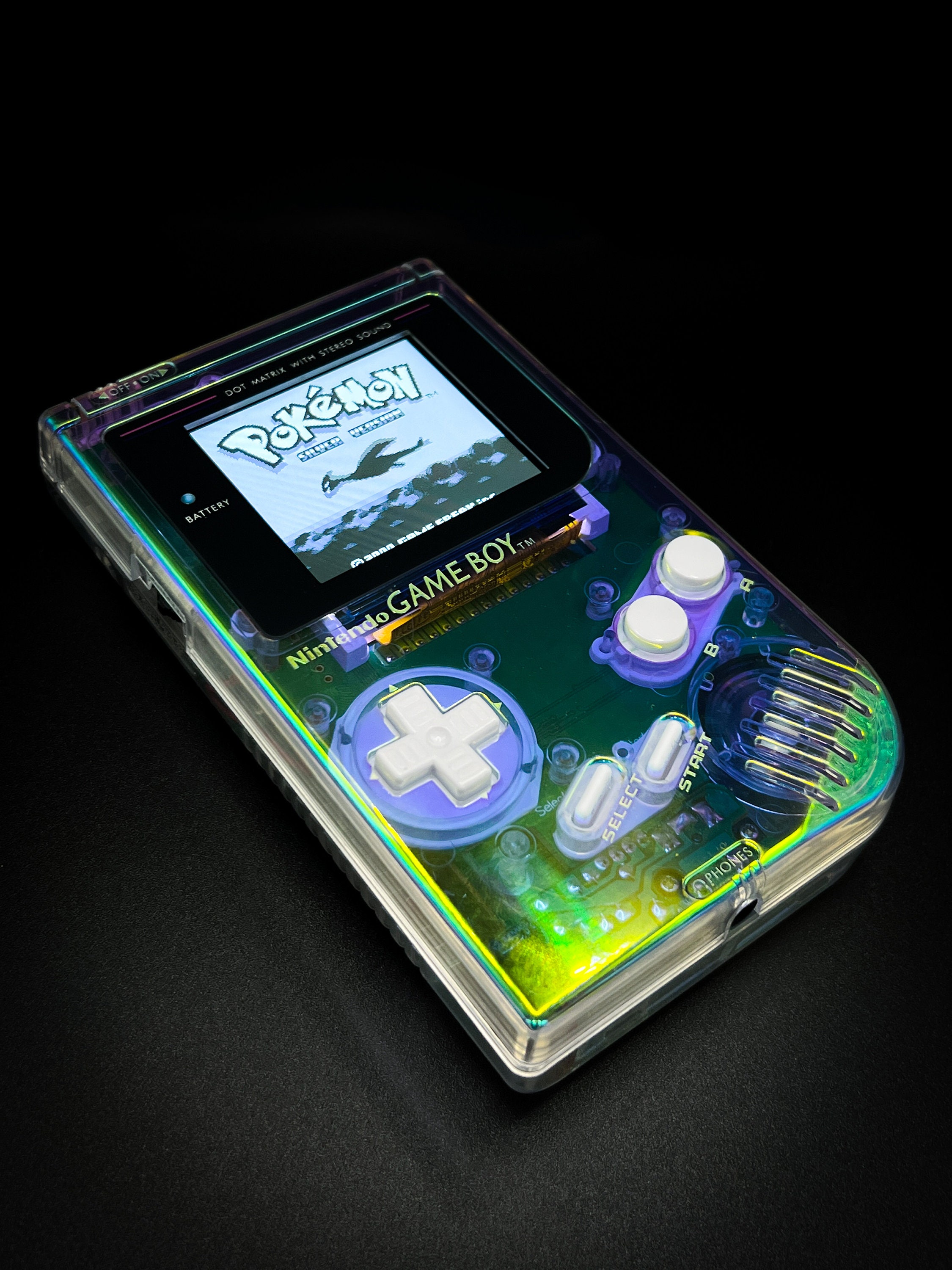 Custom Gameboy DMG With Aurora Shell, Updated Screen, New Buttons, and ...