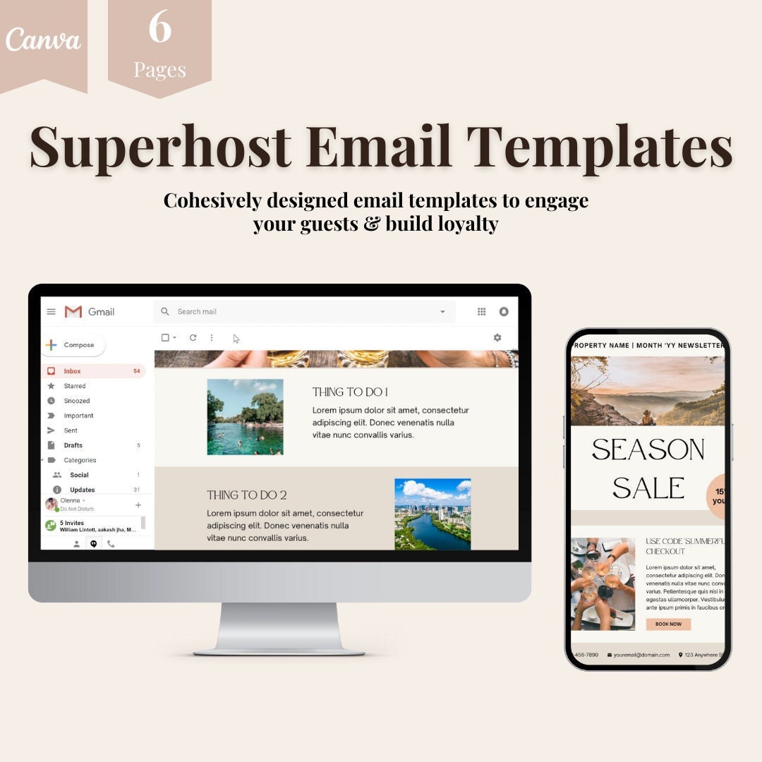 Airbnb Email Marketing Kit | 6 Email Marketing Templates | Email ...