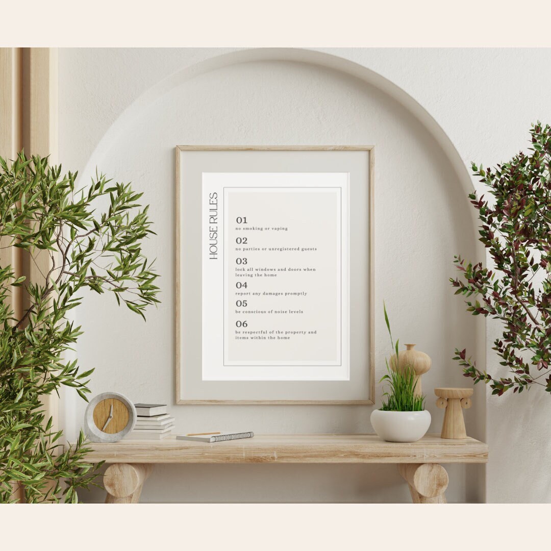 Airbnb Signs for Guests 5 Designs Poster Size 18 X 24 - Etsy