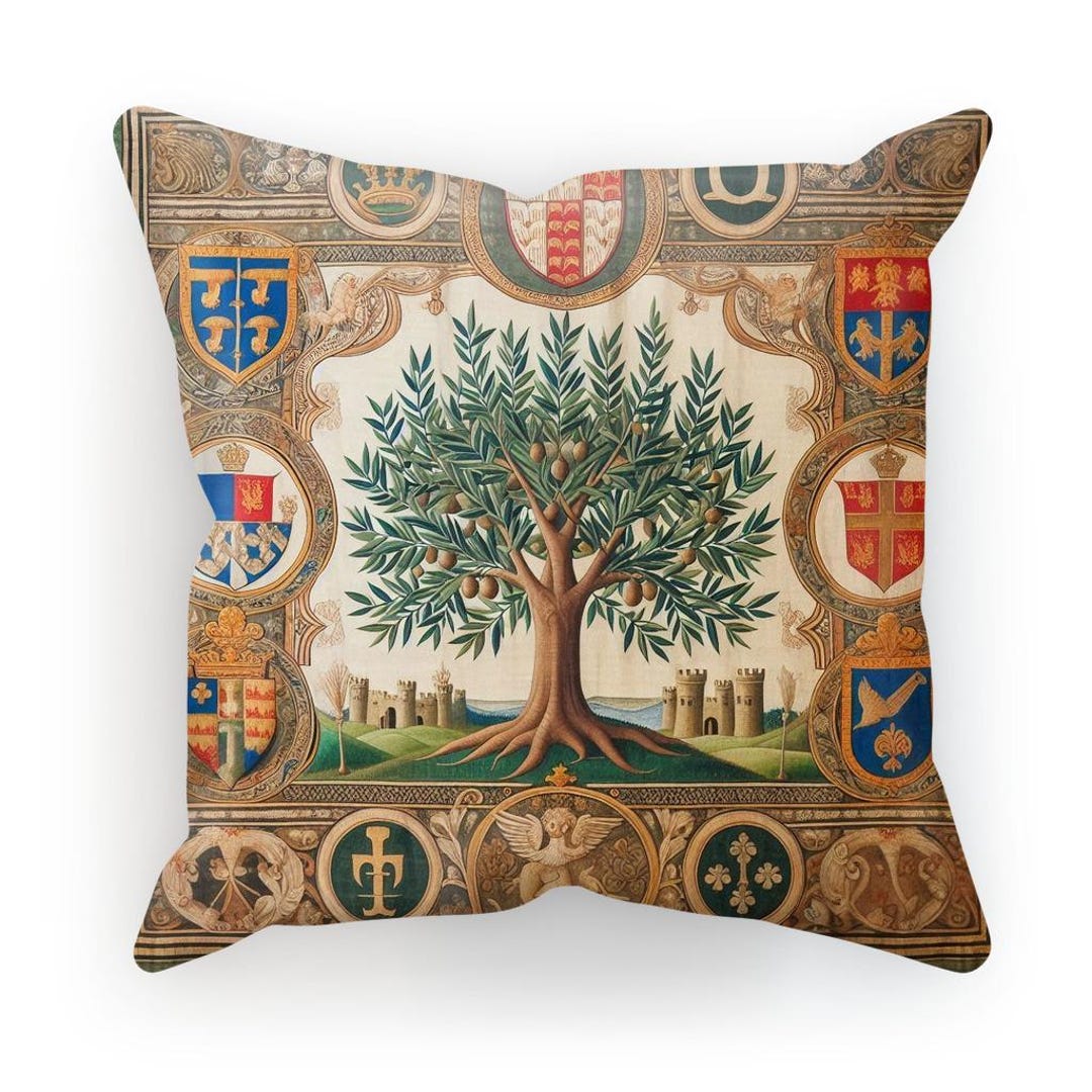 Medieval Olive-design Sublimation Cushion Cover - Etsy