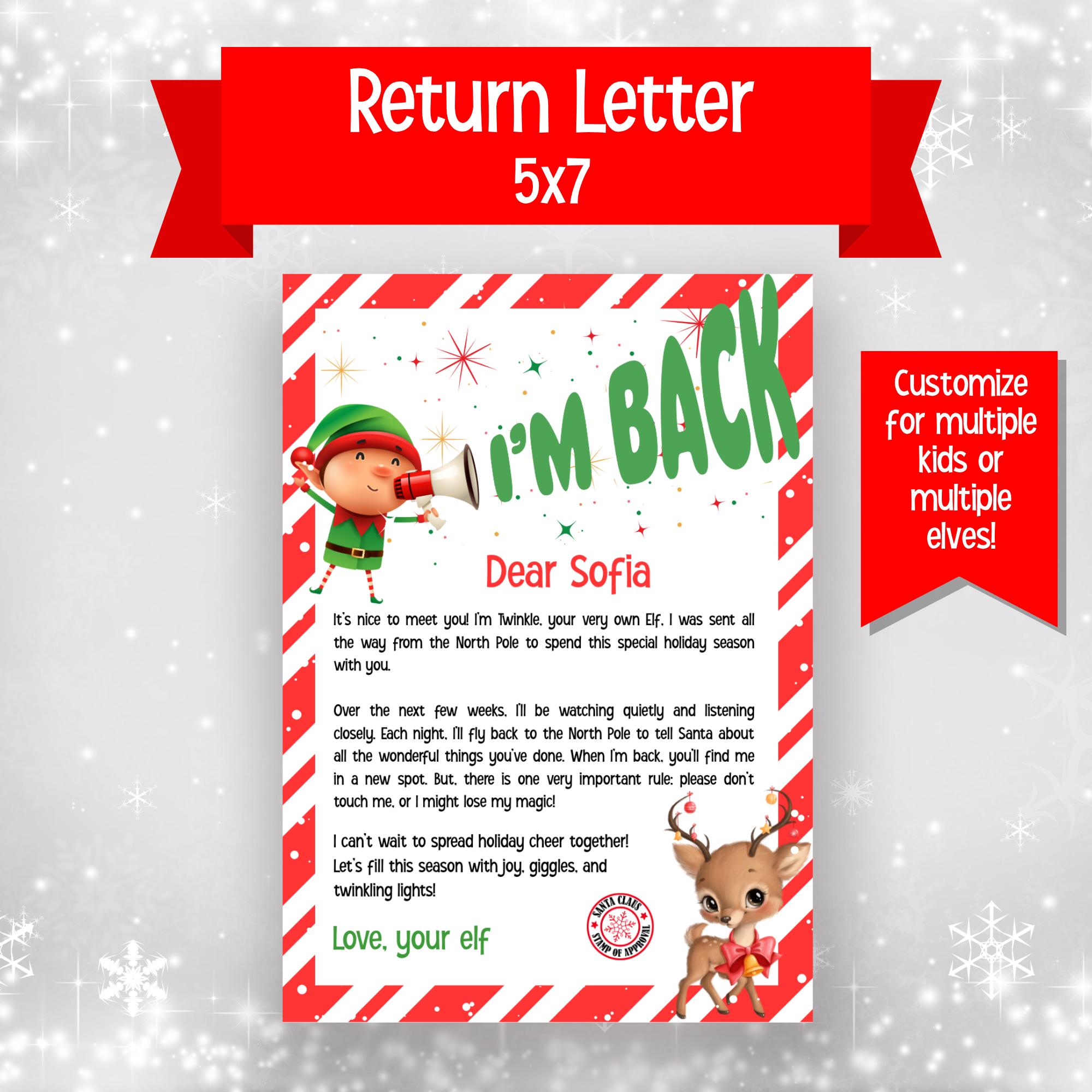 Printable Elf Letter Bundle, Editable Elf Letter, Elf Arrival Letter ...