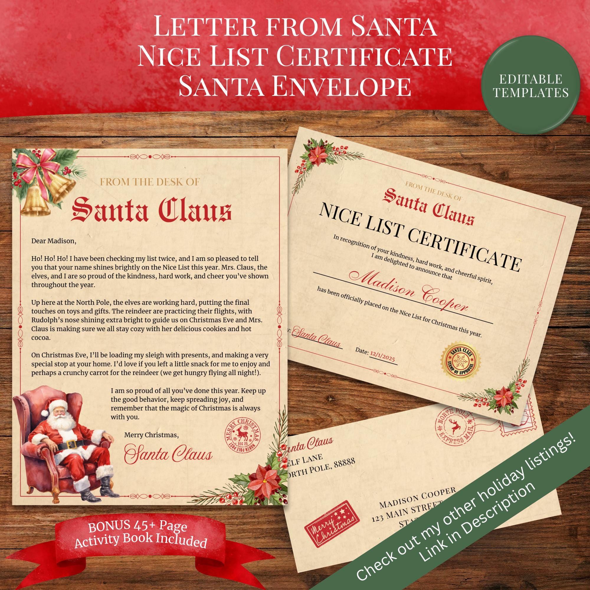 Editable Secret Santa Questionnaire, Christmas Gift Exchange Printable ...