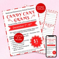 Candy Cane Gram Tags (digital Download) - Etsy