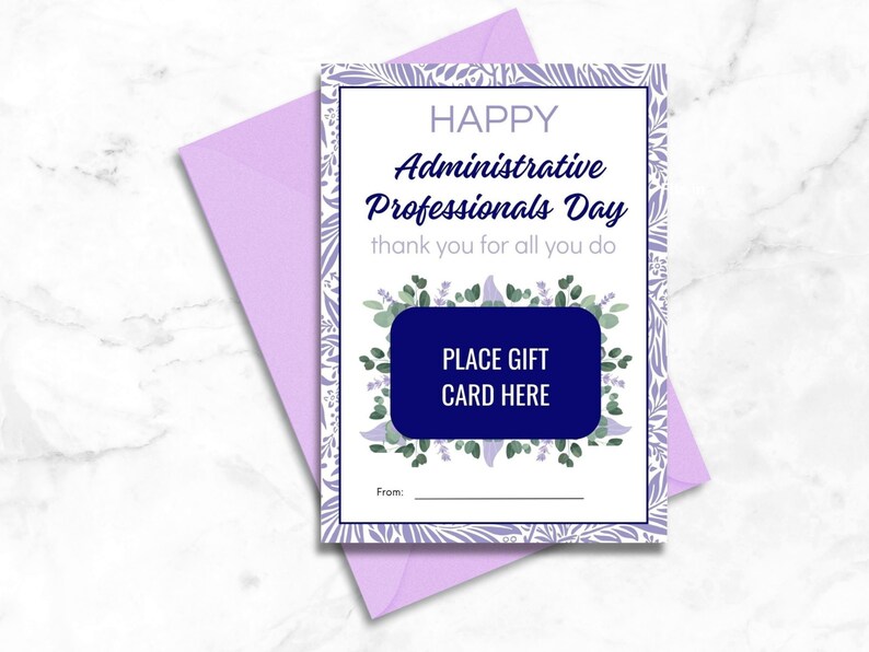 Administrative Professionals Day Gift Card Holder, Administrative ...