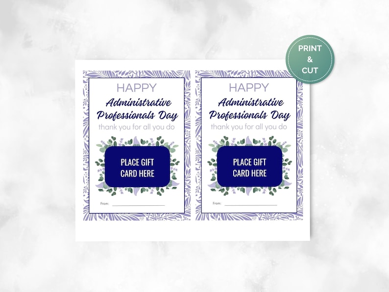 Administrative Professionals Day Gift Card Holder, Administrative ...