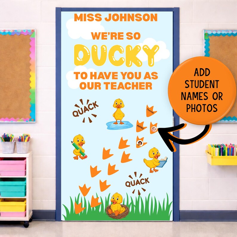 Duck Teacher Appreciation Door Decor Kit, Printable Classroom Door ...