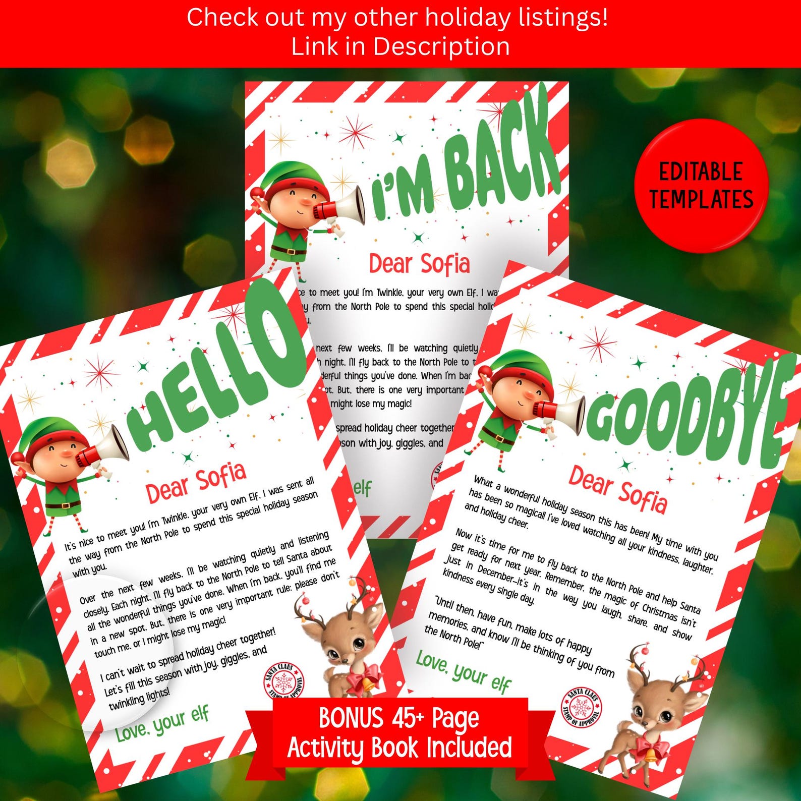 Candy Cane Gram Template, Candy Cane Printable Fundraiser, Christmas ...