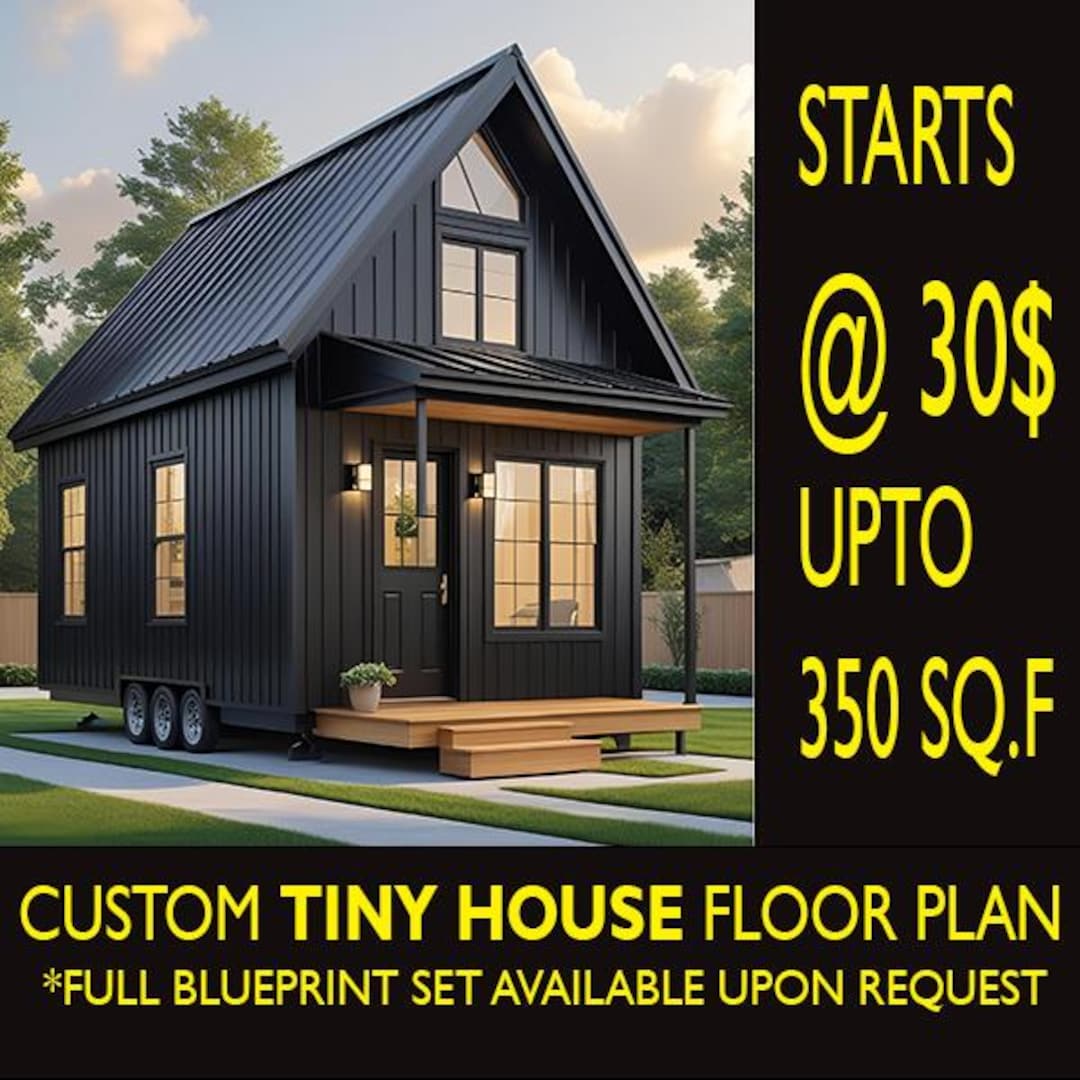 Custom Tiny House Plans With Loft: Architectural Blueprints (digital ...