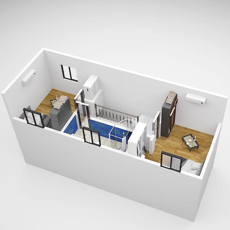 Custom Tiny House Plans With Loft: Architectural Blueprints (digital ...