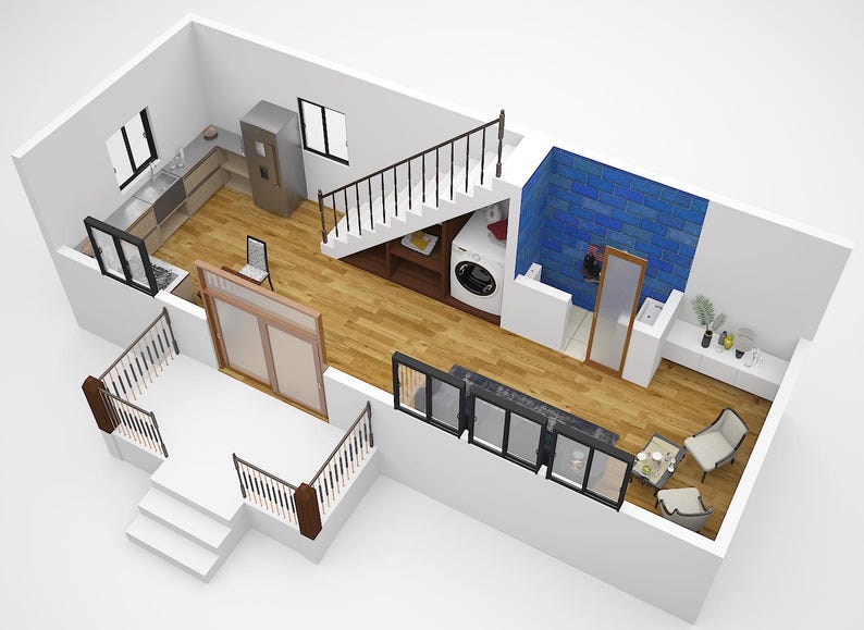 Custom Tiny House Plans With Loft: Architectural Blueprints (digital ...