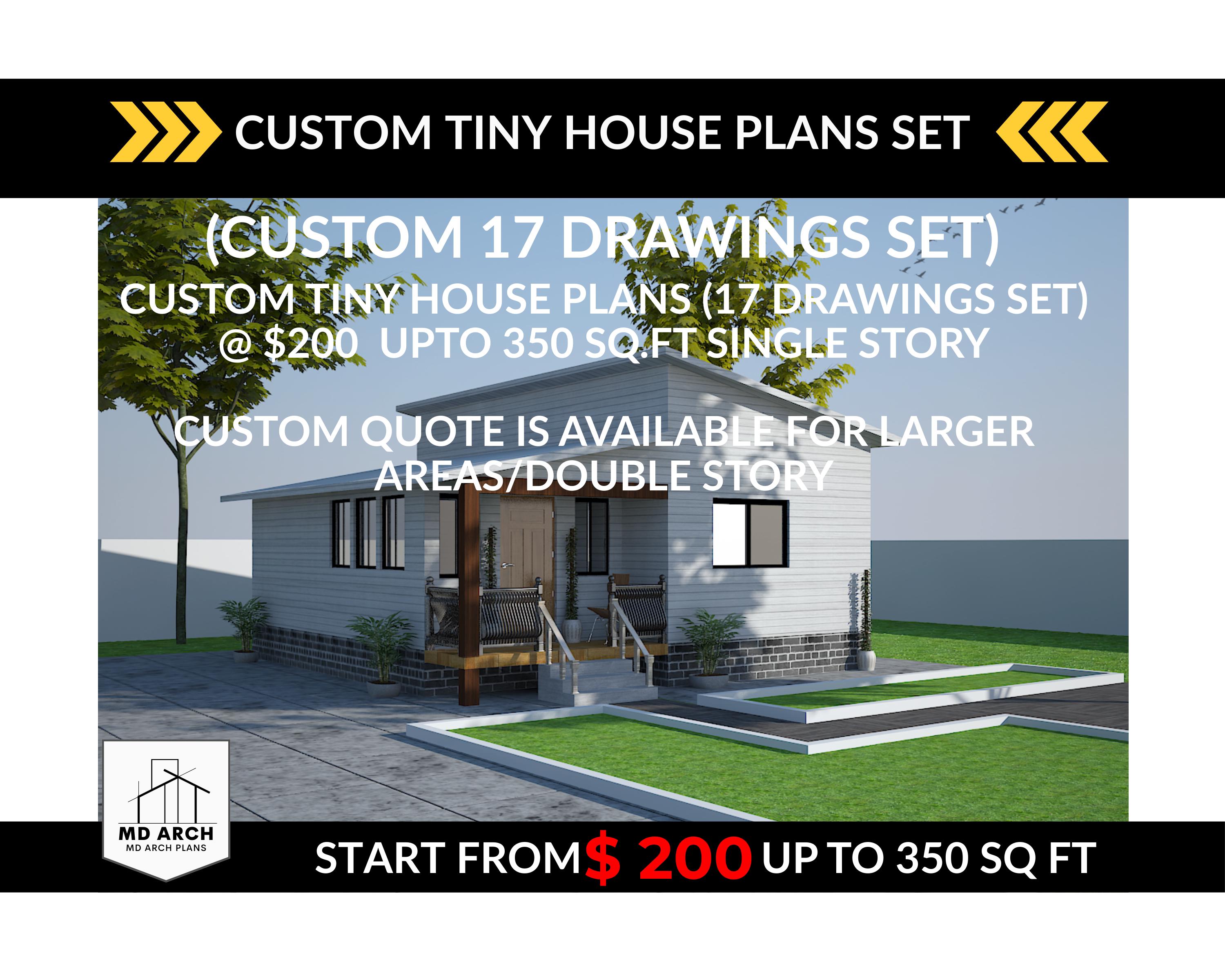 Custom Tiny House Plans, Custom Cabin House Plans, Cottage House Plan ...