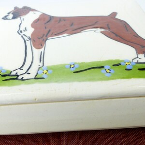 Rare Boxer Dog Breed Glazed Ceramic Trinket Jewelry Box With - Etsy