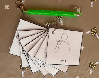 Makaton Visual Cards for Lanyard - Etsy UK