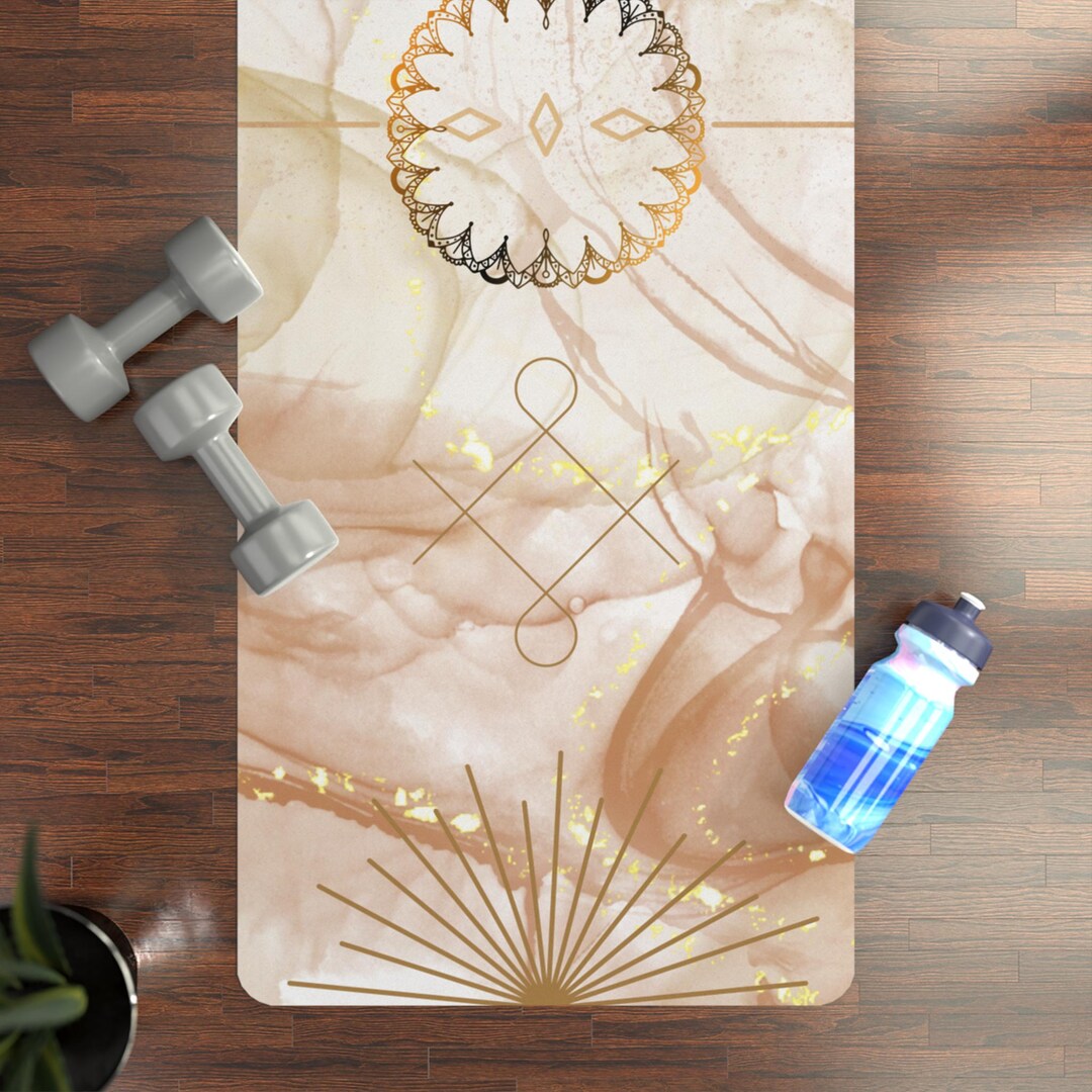 Spiritual Gold Rubber Yoga Mat - Etsy