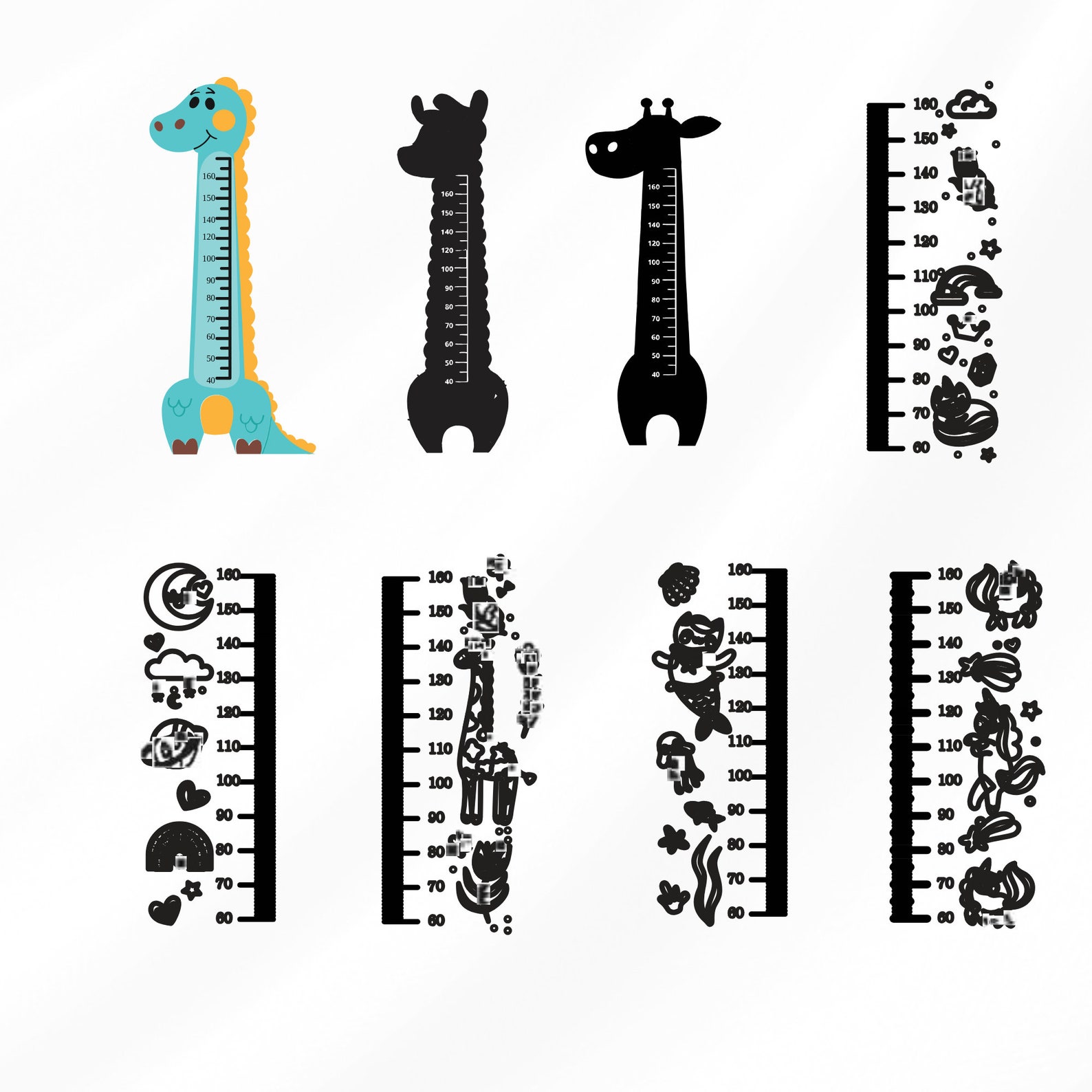 Growth Chart Bundle, Growth Ruler Clipart for Cricut, Growth Chart ...