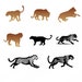 Jaguar Svg Bundle, Jaguar Clipart for Cricut, Wild Animal Silhouette ...