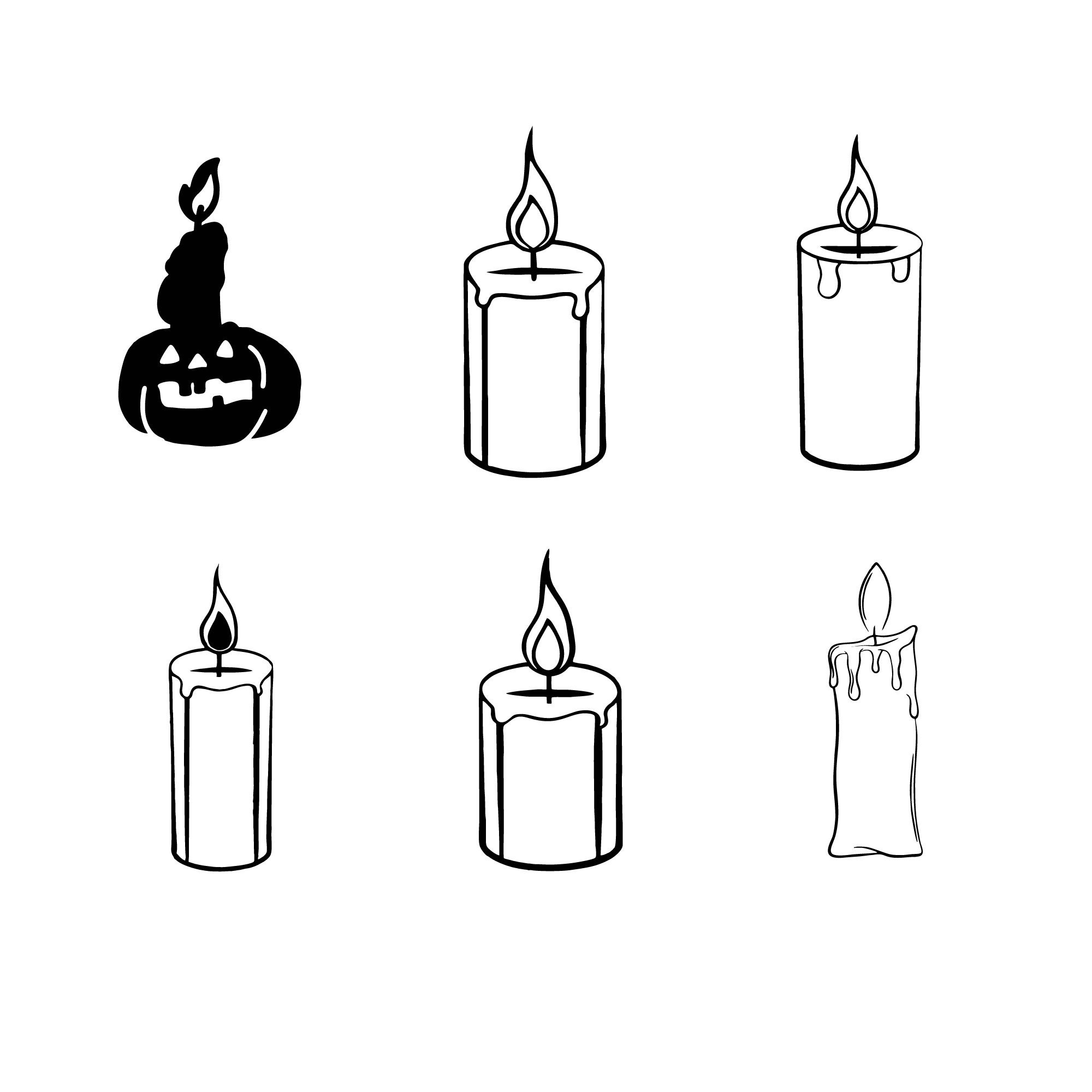 Candle Svg Bundle, Candle Clipart for Cricut, Candle Silhouette, Prayer ...