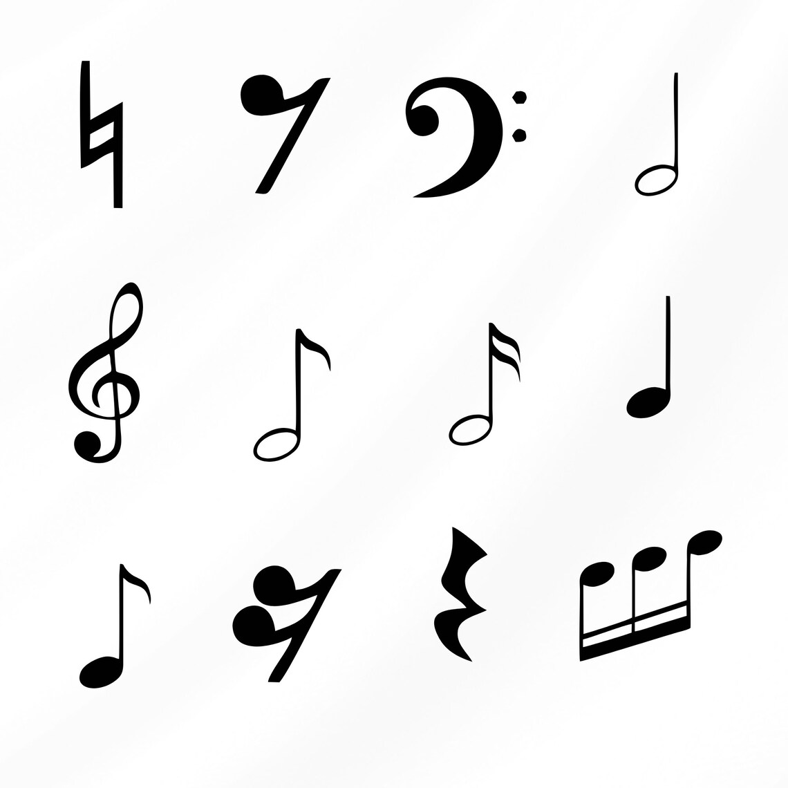 Music Notes Svg Bundle, Music Notes Clipart for Cricut, Music Note ...