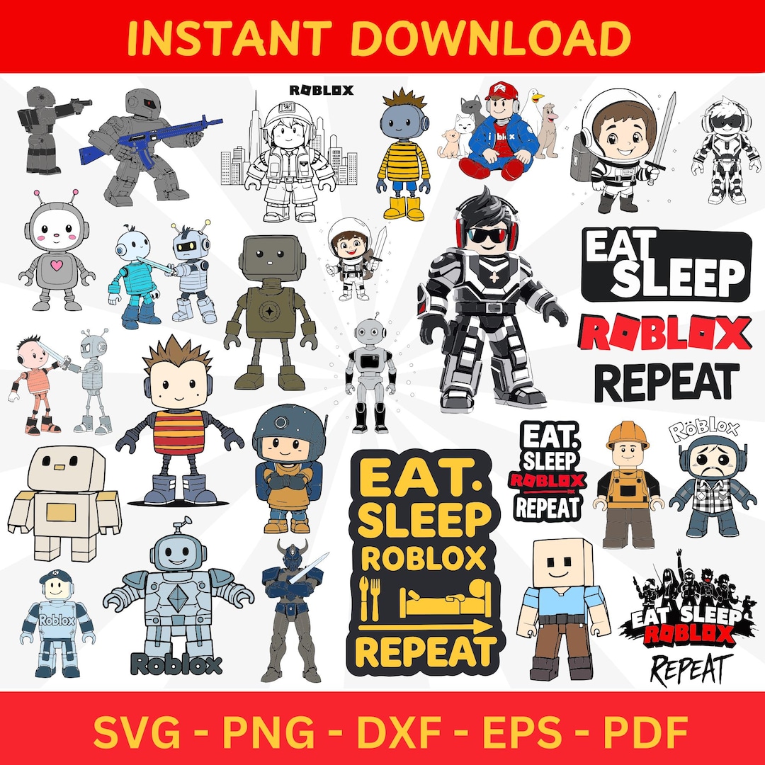 Roblox Svg Bundle, Roblox PNG, Roblox Boy Clipart, Gaming Vector ...