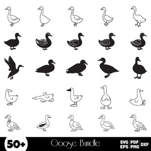 Goose Svg Bundle, Goose Clipart for Cricut, Goose Vector, Goose Decal ...