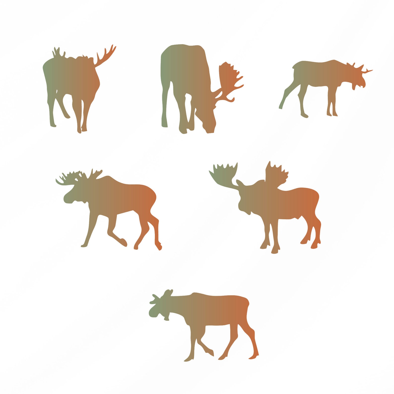 Moose Svg Bundle, Moose Head Clipart for Cricut, Forest Animal ...