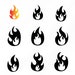 Fire Svg Bundle, Flames Clipart for Cricut, Fire Flames Silhouette ...