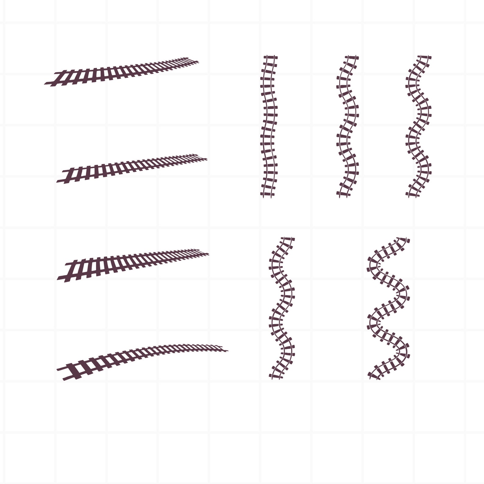 Train Track Svg Bundle, Train Track Clipart for Cricut, Train Track Cut ...