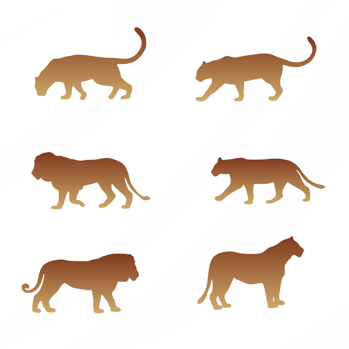 Jaguar Svg Bundle, Jaguar Clipart for Cricut, Wild Animal Silhouette ...