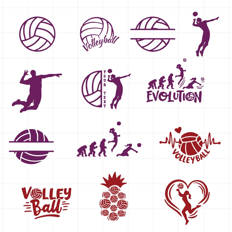 Volleyball Svg Bundle, Volleyball Clipart for Cricut, Volleyball ...