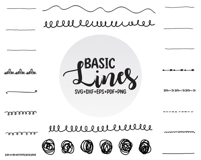 Dashed Line Svg, Basic Line Types Svg, Divider Line Svg,png - Etsy Canada