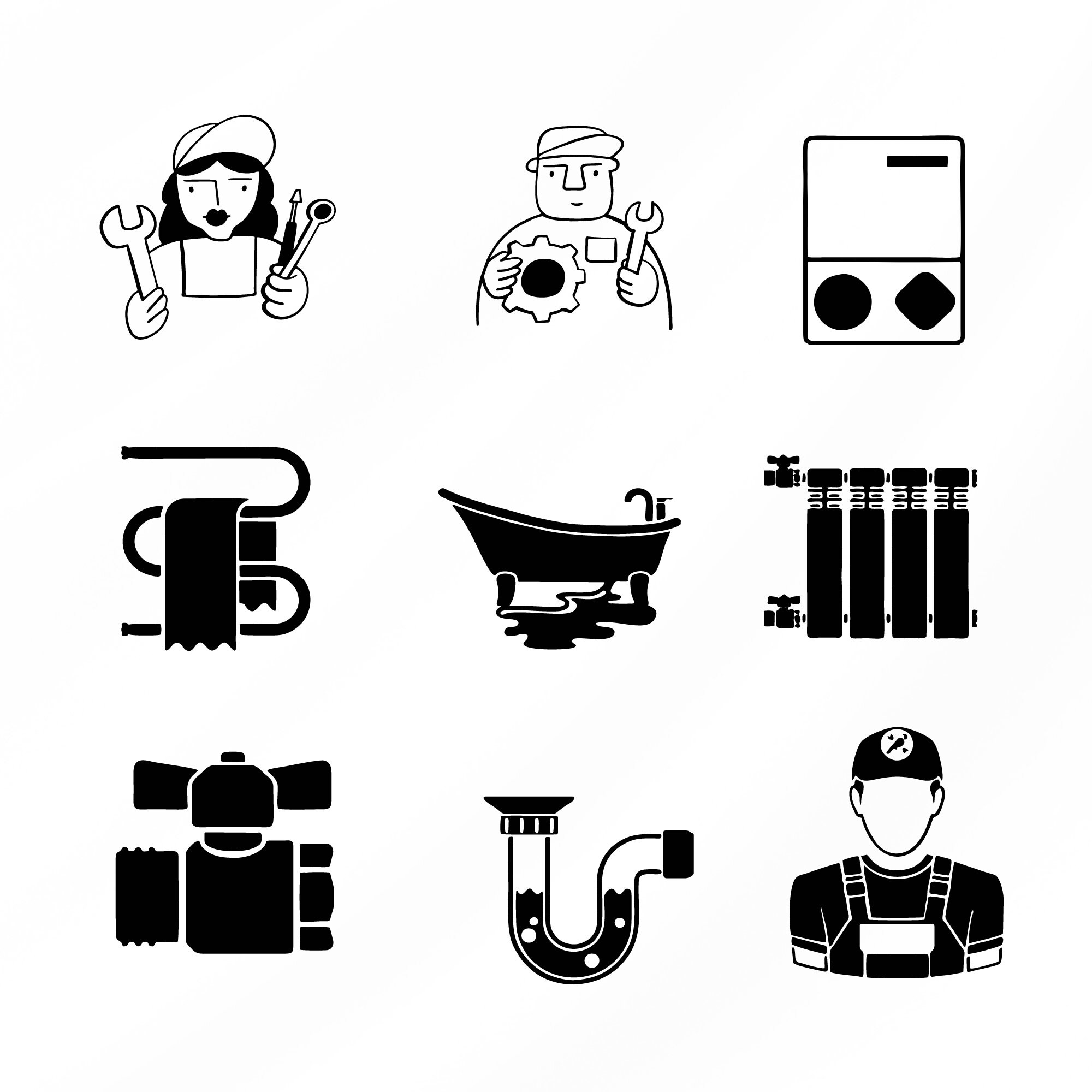 Plumber Svg Bundle, Plumber Tools Clipart for Cricut, Plumber Vector ...