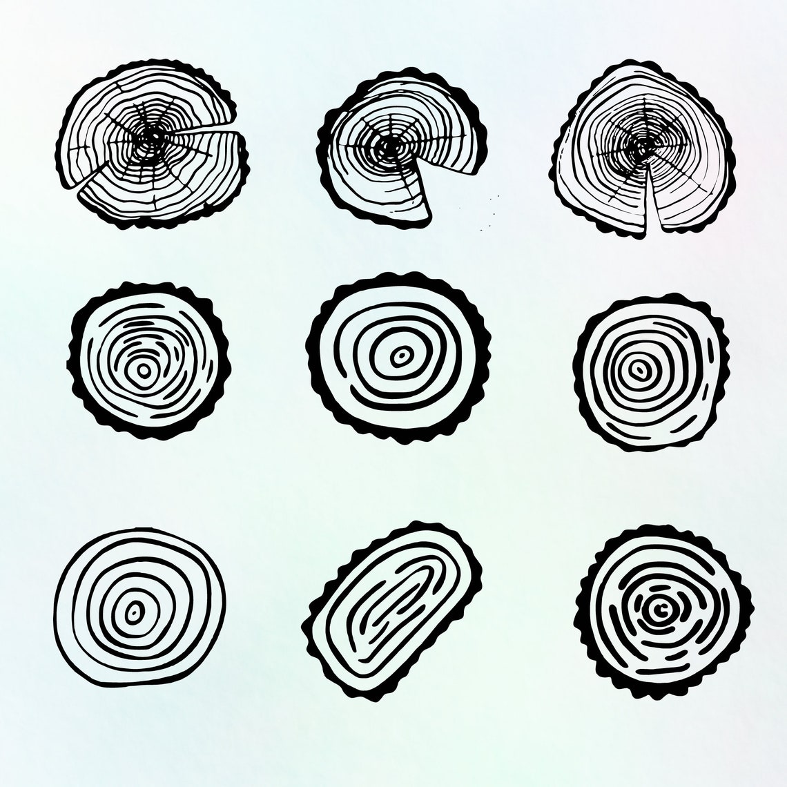 Wood Slice Svg Bundle, Wood Slice Clipart for Cricut, Lumber Cut Files ...