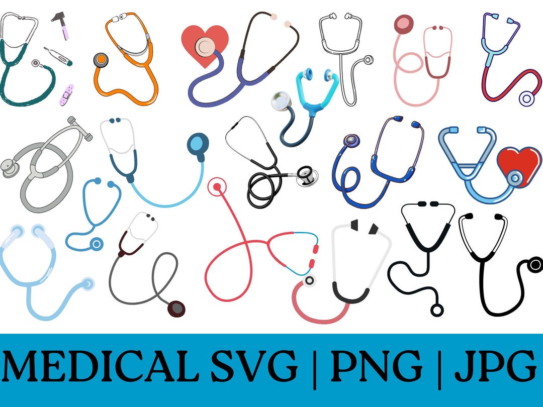 Medical Icons Clipart SVG Bundle Doctor Nurse Hospital Silhouette ...