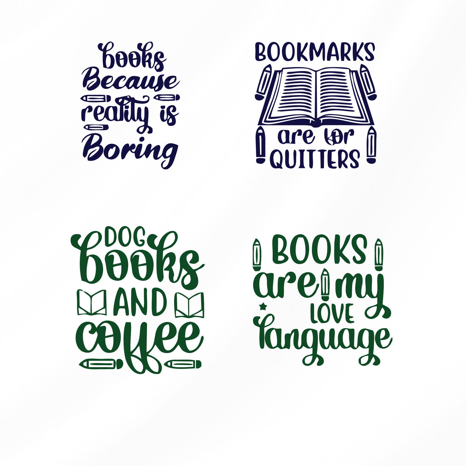 Reading Svg Bundle, Reading Books Clipart for Cricut, Reading ...