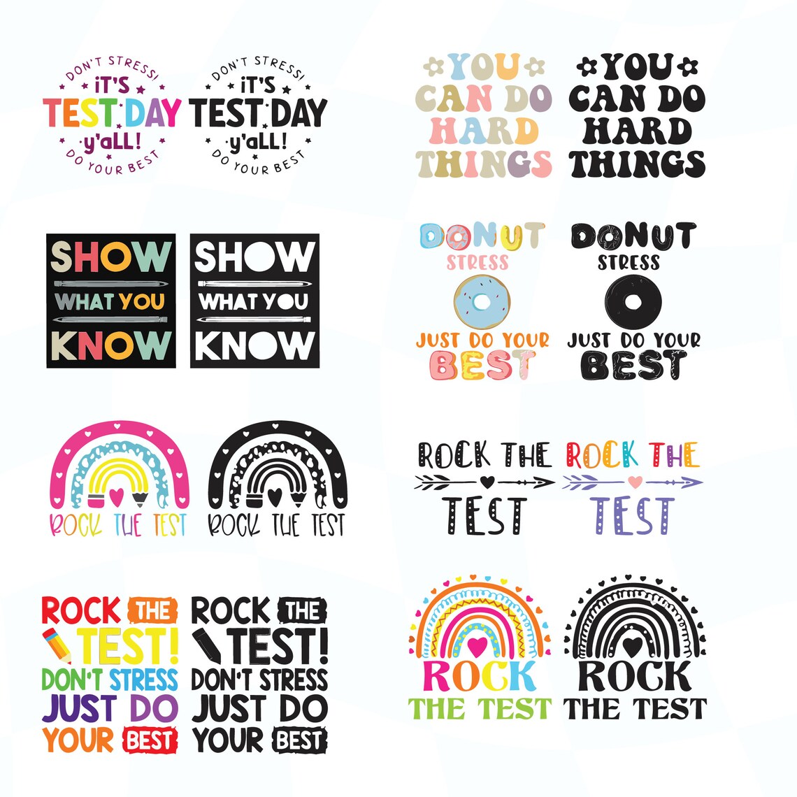 Testing Svg Bundle, Test Day Clipart for Cricut, Exam Days Svg, Testing ...