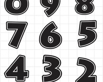 Sport Jersey Numbers: Digital SVG PNG Files (printable) - Etsy Canada
