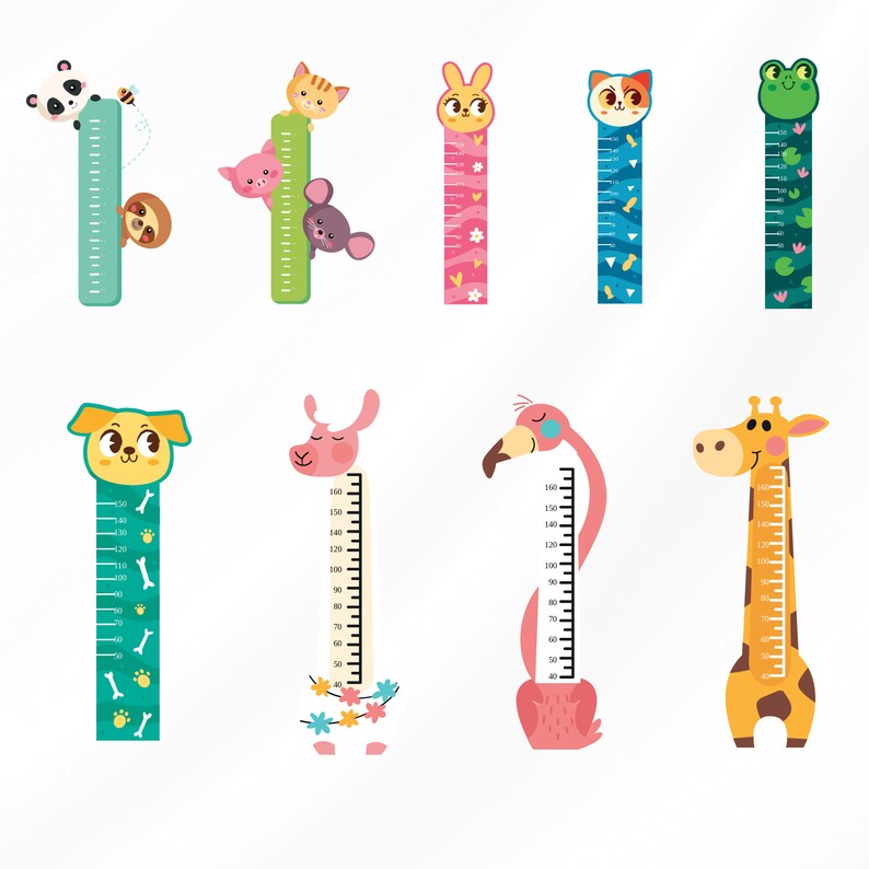 Growth Chart Bundle, Growth Ruler Clipart for Cricut, Growth Chart ...
