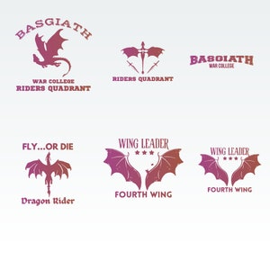 Fourth Wing Svg Bundle, Dragon Rider Clipart for Cricut, Xaden Riorson ...