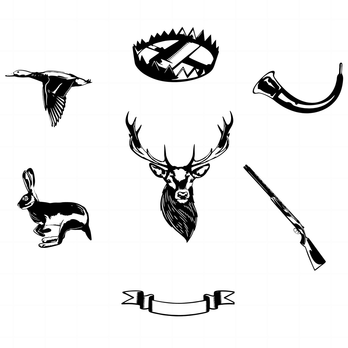 Hunting Svg Bundle, Hunter Clipart for Cricut, Hunting Silhouette, Deer ...