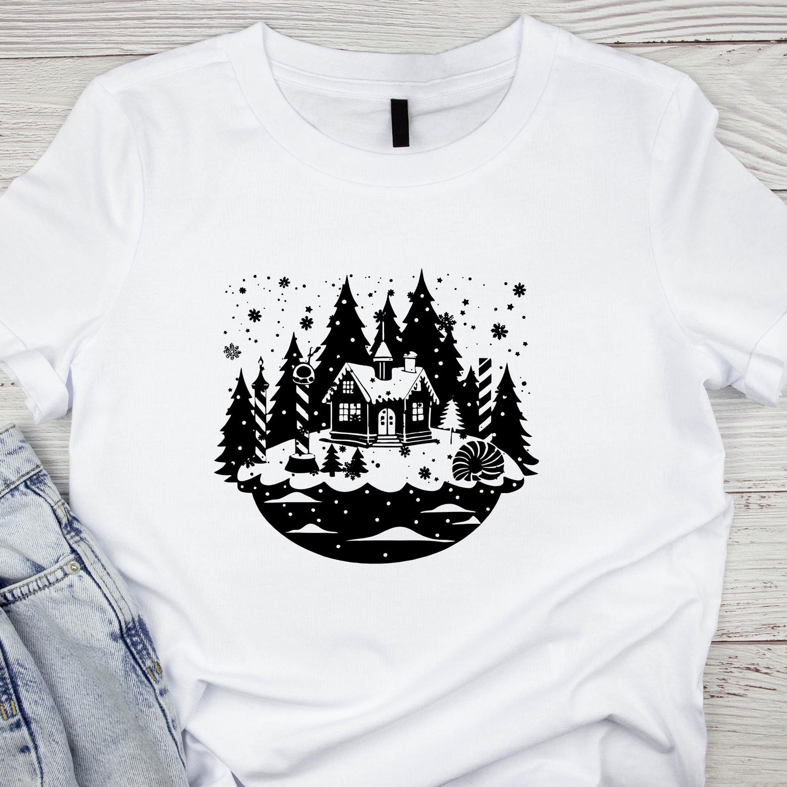 Winter Christmas Scene SVG, Magical Christmas Scene, Winter Scene SVG ...