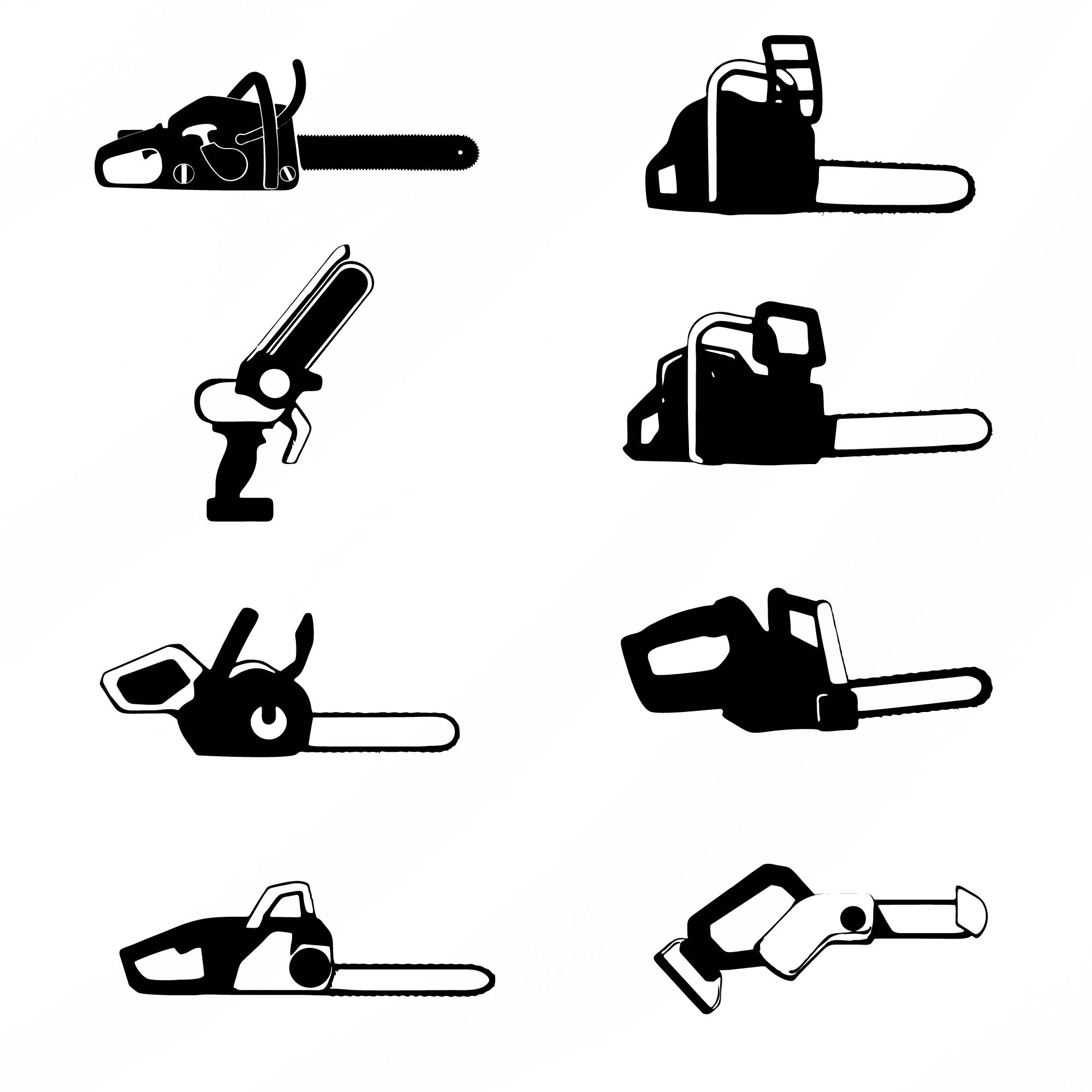 Chainsaw Svg Bundle, Chainsaw Clipart for Cricut, Wood Cutting Machine ...