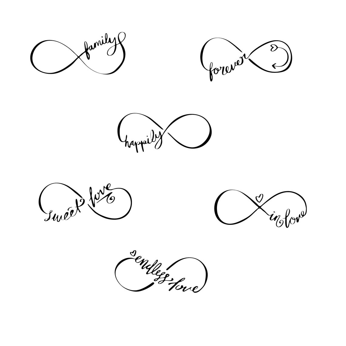 Infinity Svg Bundle, Infinity Sign Clipart for Cricut, Infinity Love ...